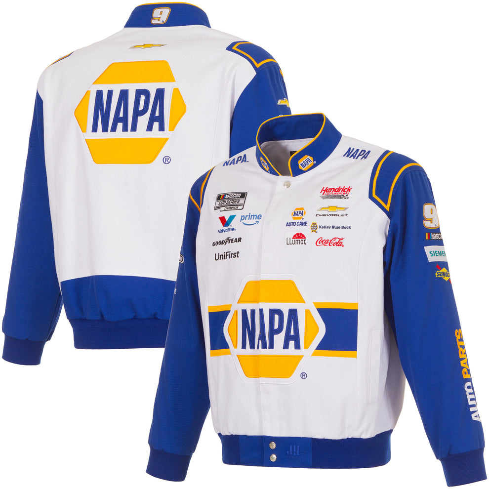 Chase Elliott #9 2026 NAPA White Twill Jacket – Hendrick Motorsports