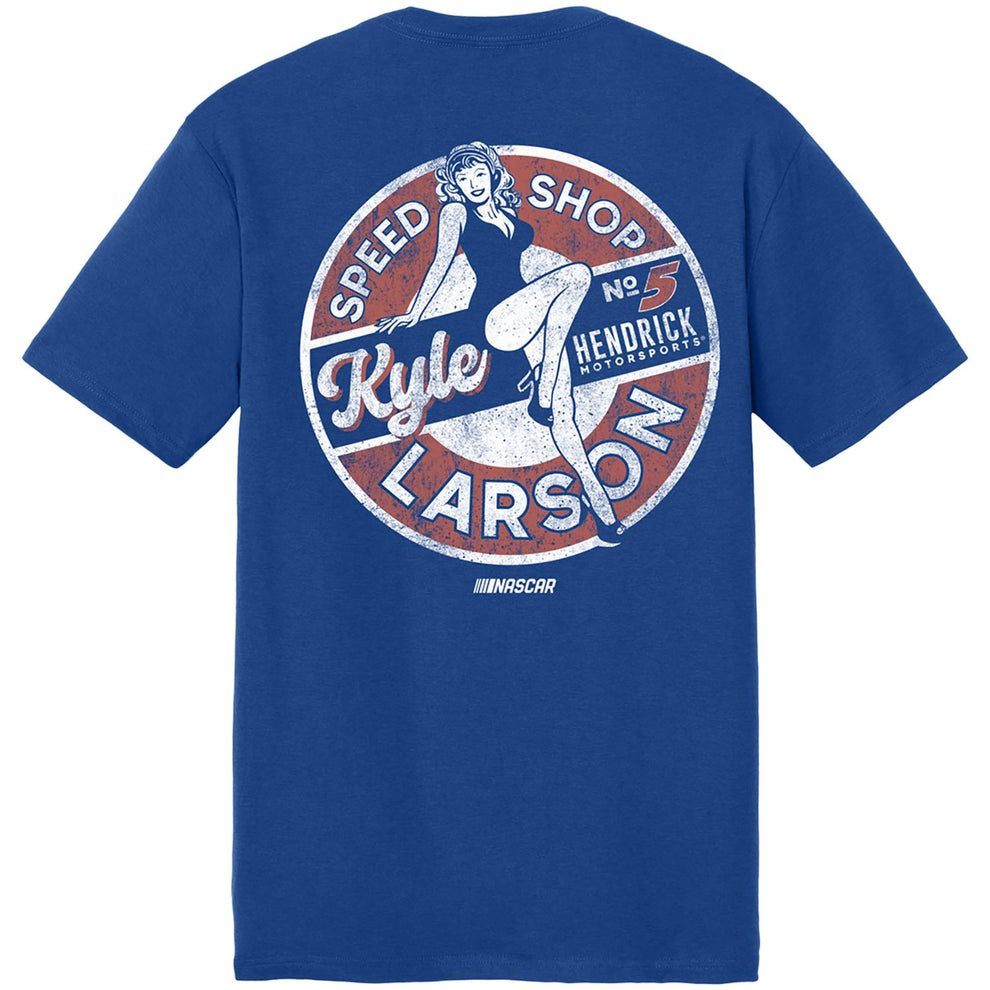 Kyle Larson #5 Deep Royal Pinup T-shirt – Hendrick Motorsports
