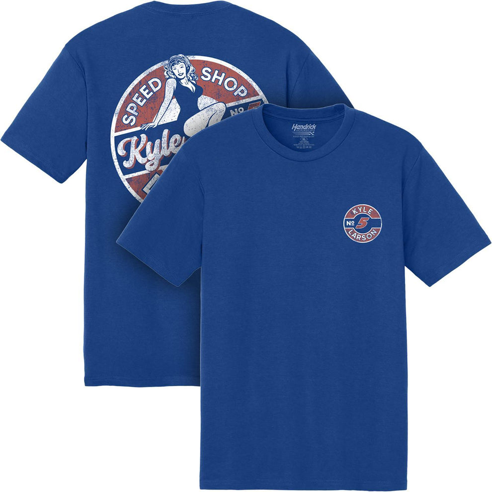 Kyle Larson #5 Deep Royal Pinup T-shirt – Hendrick Motorsports